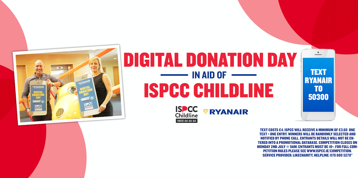 Ryanair Hosts Digital Donation Day In Aid Of ISPCC Childline | Ryanair ...