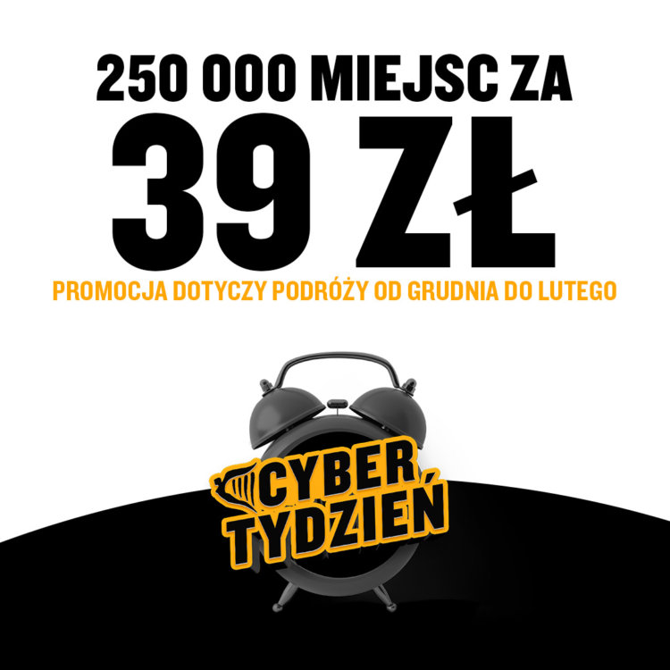 CYBER TYDZIEŃ W RYANAIR; DZIEŃ TRZECI 250,000 BILETÓW JUŻ OD 39 ZŁ ... CYBER TYDZIEŃ W RYANAIR; DZIEŃ TRZECI 250,000 BILETÓW JUŻ OD 39 ZŁ ...