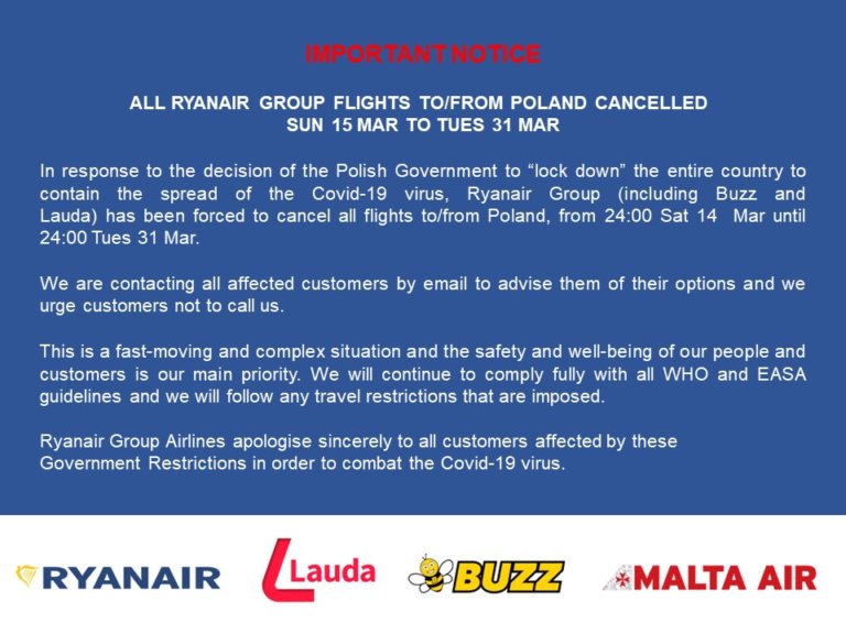 Important Customer Notice – Ryanair's Corporate Website